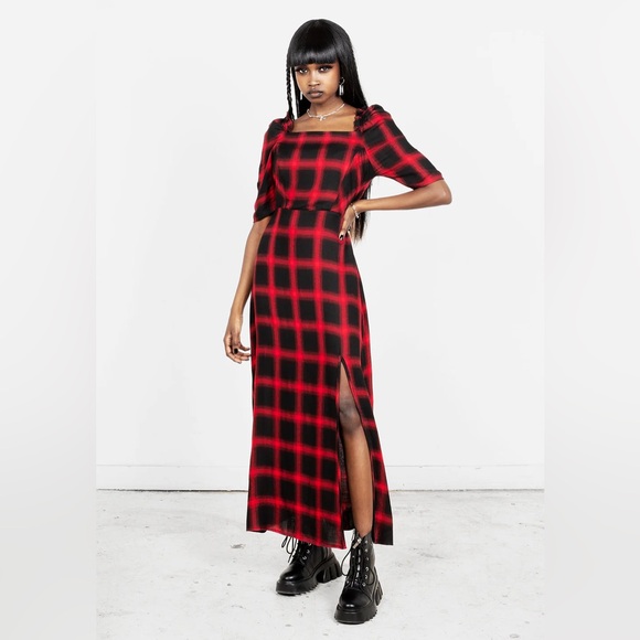 Disturbia | Dresses | Disturbia Pennyroyal Check Midi Dress Us 4 Uk 8 ...
